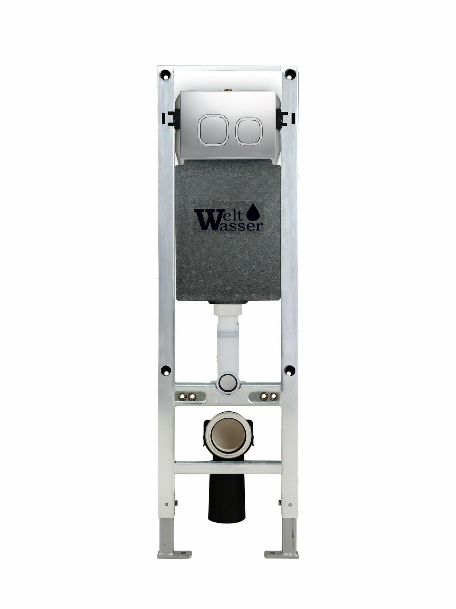 Инсталляция WeltWasser AMBERG 350 ST CR для унитаза + Хром кнопка