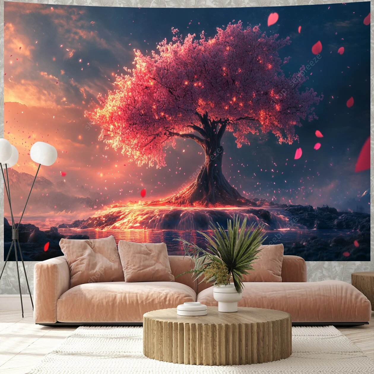 Психоделический гобелен «Древо жизни» 180x230cm, WF2727