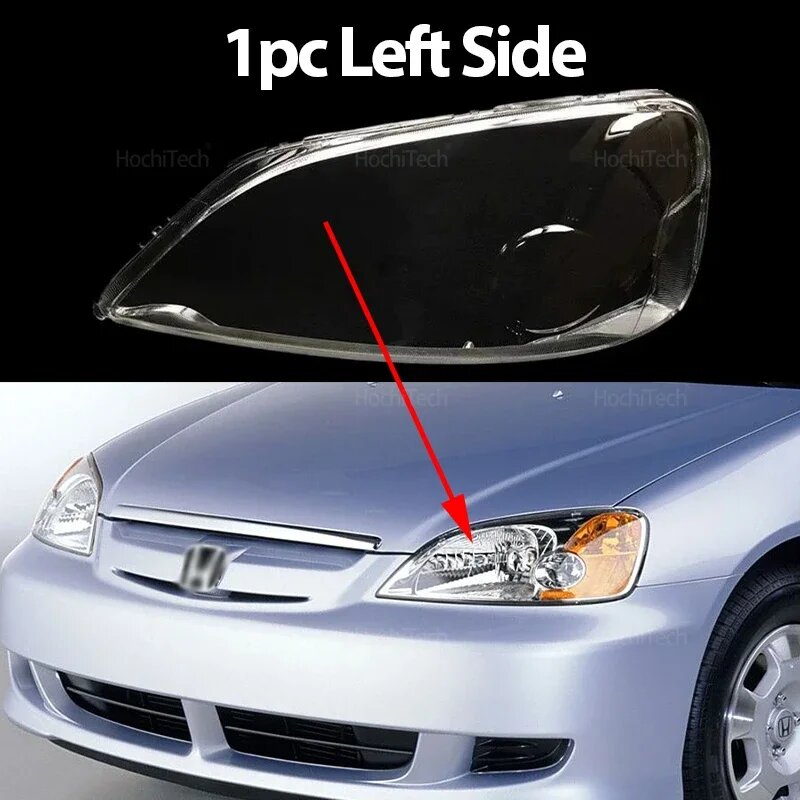 Стекло фары для Honda Civic 2001-2003 левая сторона