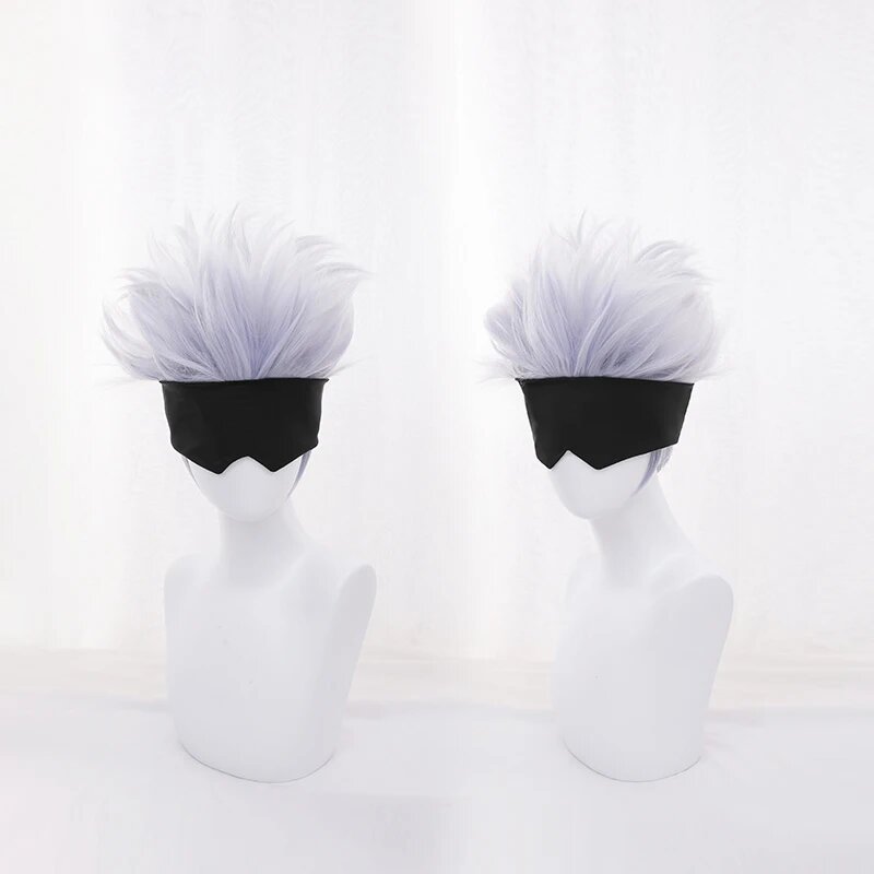 SBluuCosplay Косплей костюм Сатору Годжо полиэстер XL, Wig only