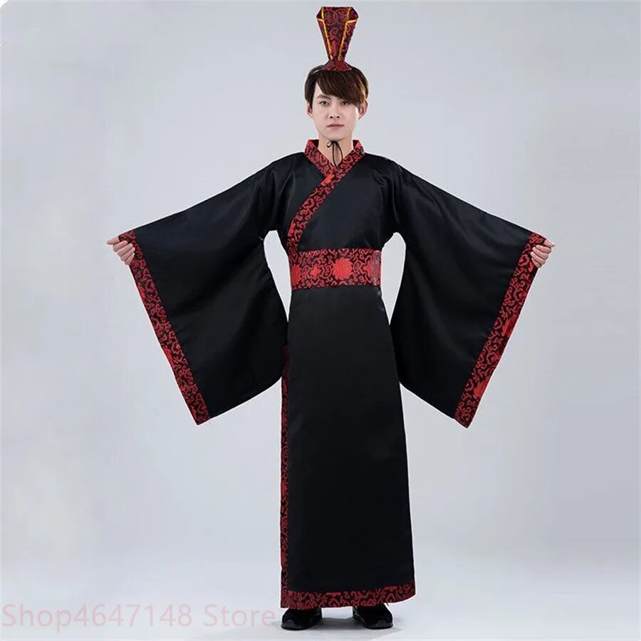 Ханьфу женский костюм полиэстер хлопок Черный, XXXL, clothes with hat