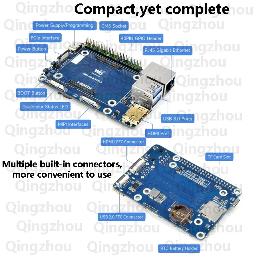Raspberry Pi CM5 IO BASE A мини-плата — фото 1