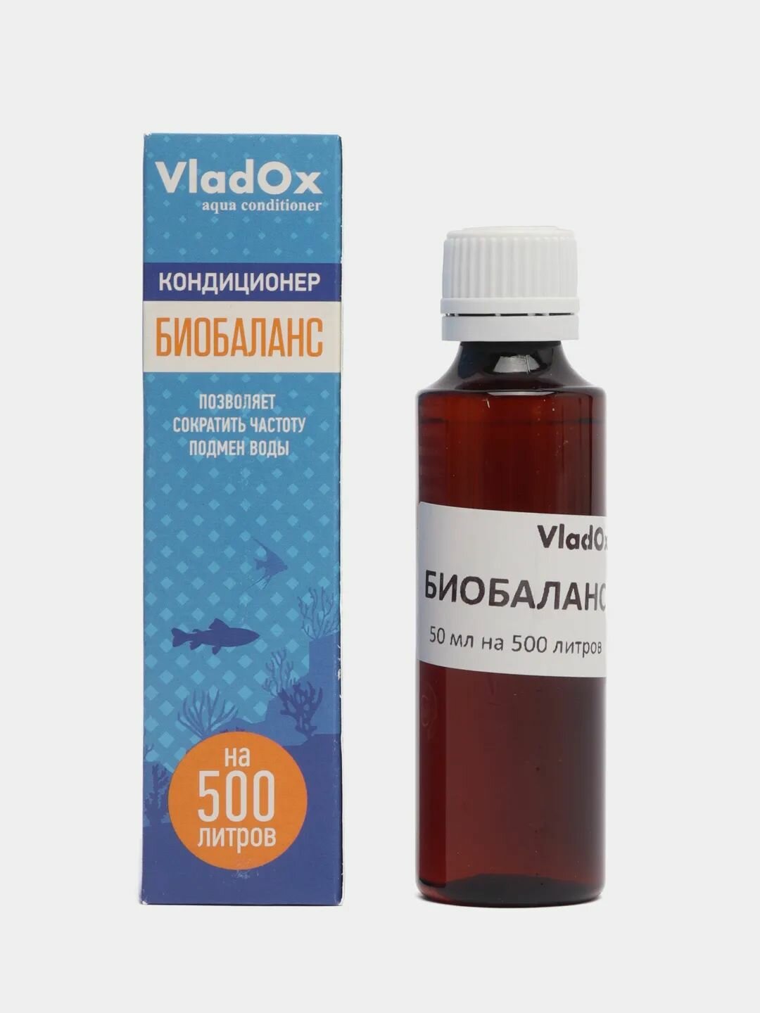 VladOx биобаланс 50мл кондиционер для уменьшения частоты подмены воды в аквариуме