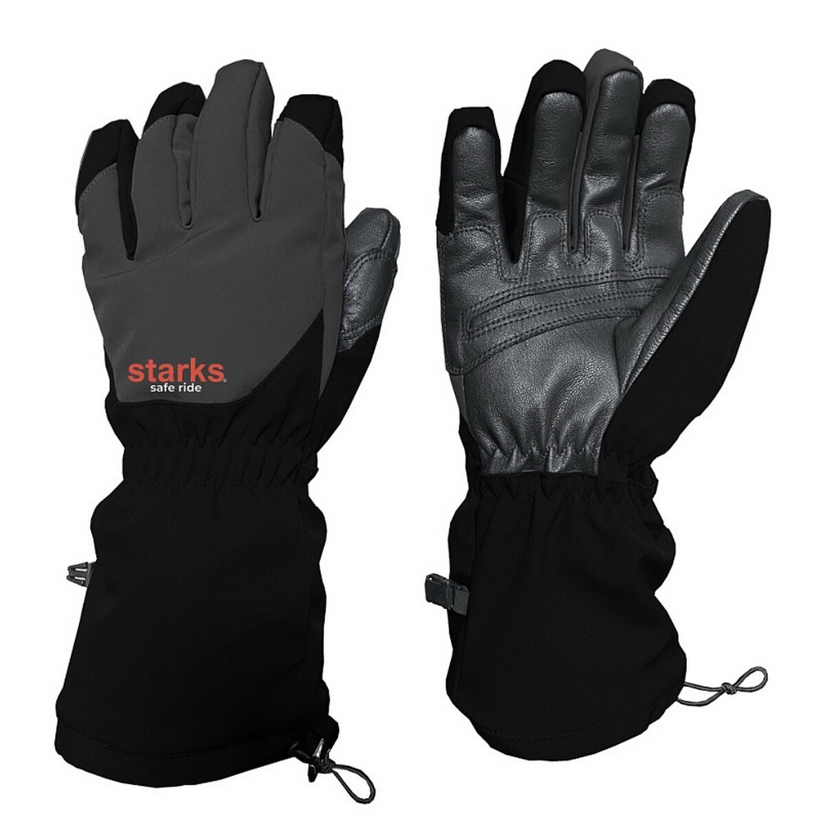 STARKS Перчатки T1 текстиль, цвет Серый/Черный, Размер S