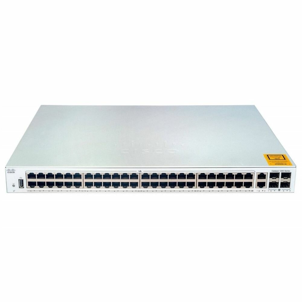 Коммутатор CISCO Catalyst 1000 48x 10/100 RJ-45 Data, 2x S