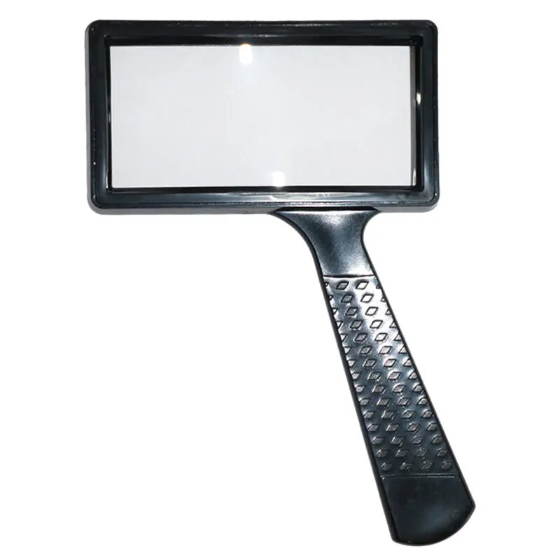 Ручная квадратная лупа для чтения 10X, увеличительное стекло, лупа 84026 ABS + стеклянная линза, 10-кратная лупа для журналов, книг, газет