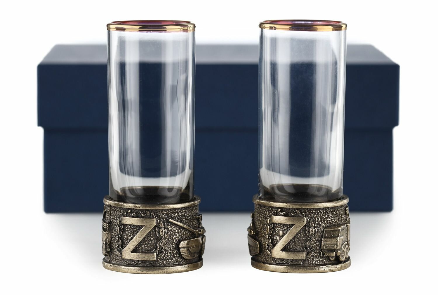 Подарочный надо мужчине военному "Стопки патроны сувенирные".