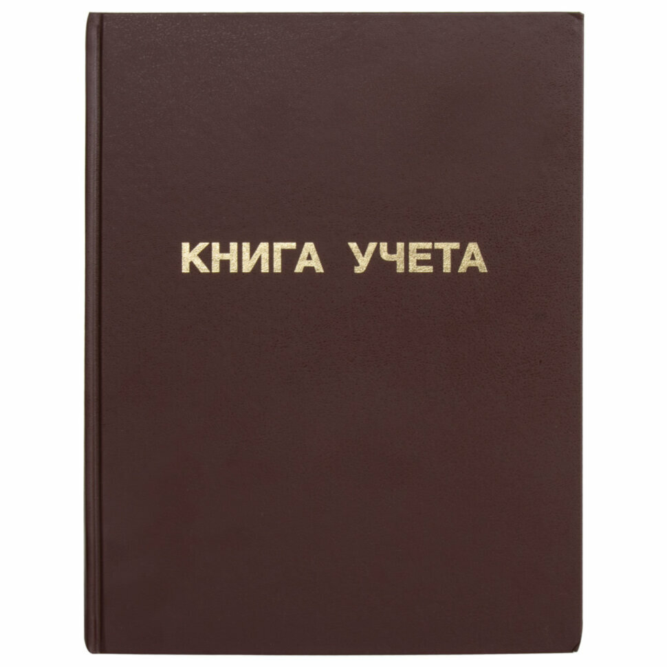 Книга учета 96 л, клетка, твердая, бумвинил, блок офсет, А4 210х265 мм, STAFF, 130042, 130042