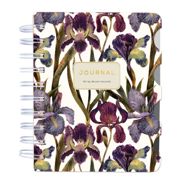 Блокнот А6 BrunoVisconti "Ирисы" Art Journal 120 листов с разделителями