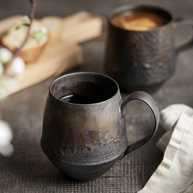 Набор кружек глиняных 2 шт / 300 мл / вулканический пепел