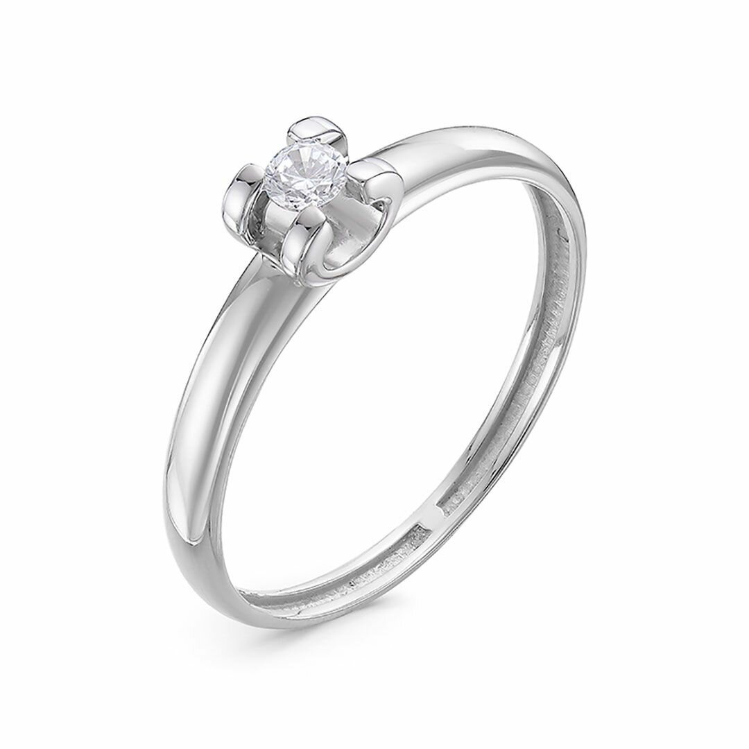 Кольцо помолвочное, белое золото, 585 проба, бриллиант