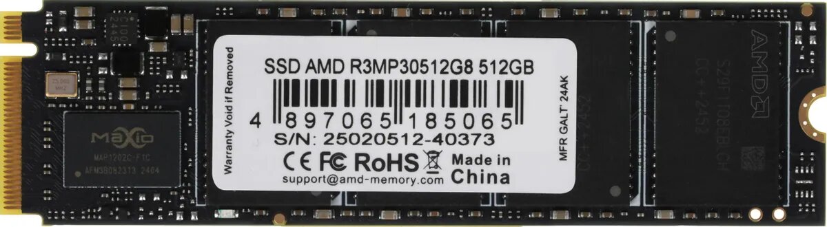 Твердотельный накопитель SSD 512Gb AMD R3MP30512G8, M.2