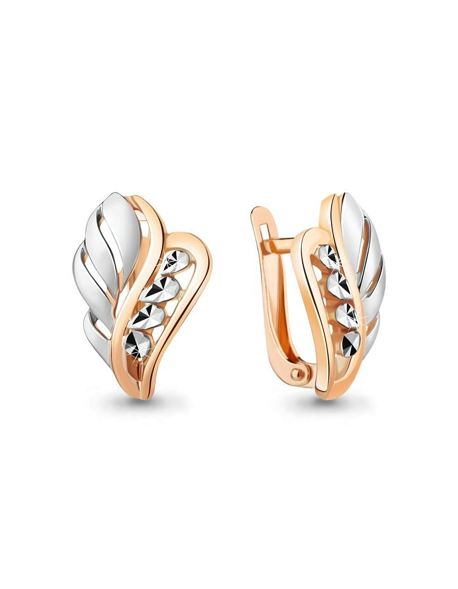 Серьги пусеты, серебро, 925 проба, золочение