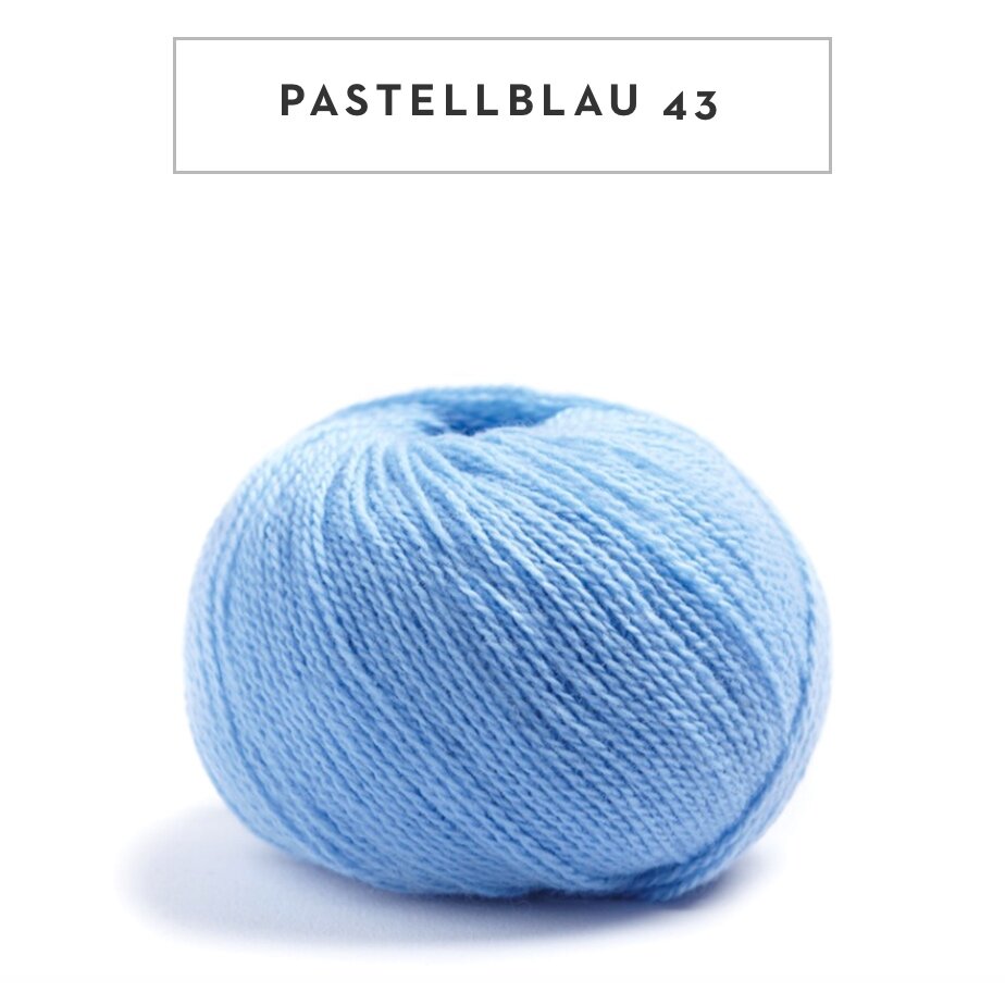 Milano /Милано/ пряжа Lamana (90% шерсть мериноса сверхтонкая, 10% кашемир), 25г/180м (43, pastellblau (пастельно-синий), голубой)