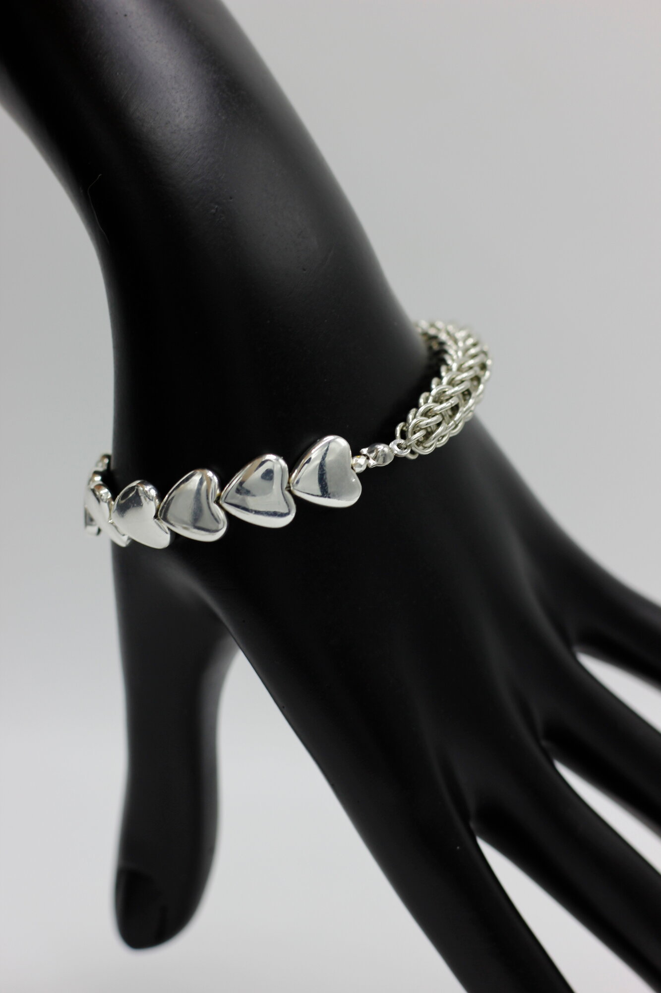 Плетеный браслет, гематит