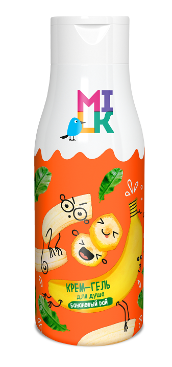 Гель для душа БИГ, Milk, Взрослая косметика, Банановый рай, 500 мл