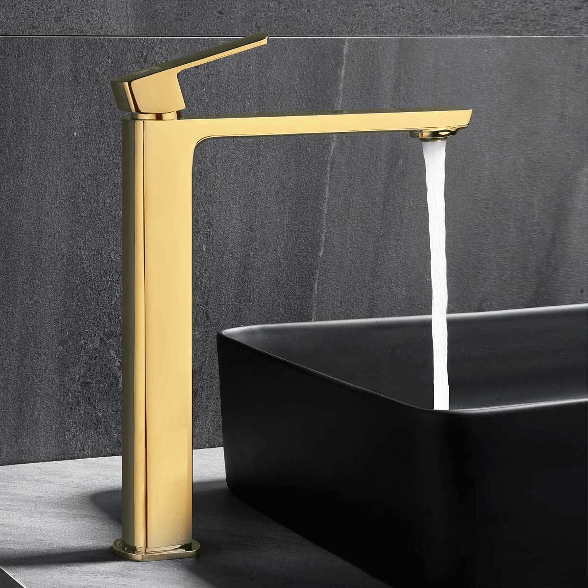 Смеситель для раковины Vincea Next однорычажный, брашированное золото