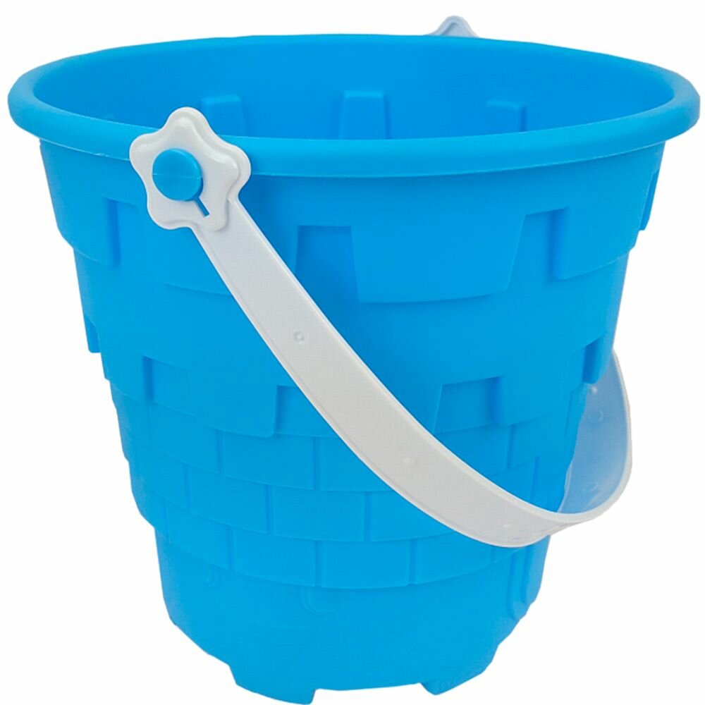 Большое детское ведро-замок для песочницы, пластиковое ведерко для игры в песке, цвет синий