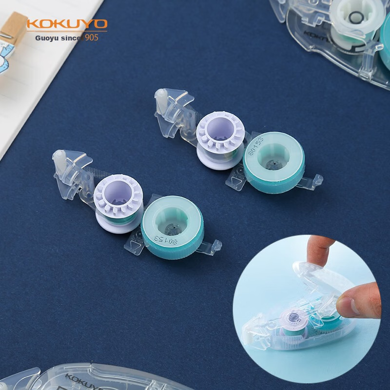 KOKUYO Dot Glue Refill, 8m*6mm, Double-Sided Transparent Dot Tape for Students, Replacement Core, 2 Pieces, WSG-D300