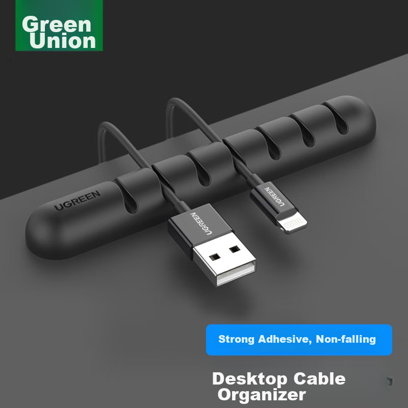 Lulian Desktop Cable Organizer, Power Cord Clip And Cable Wrap, Cable Management And Tidy Cable Holder, Cable Tie And Organizer, Black, 50320