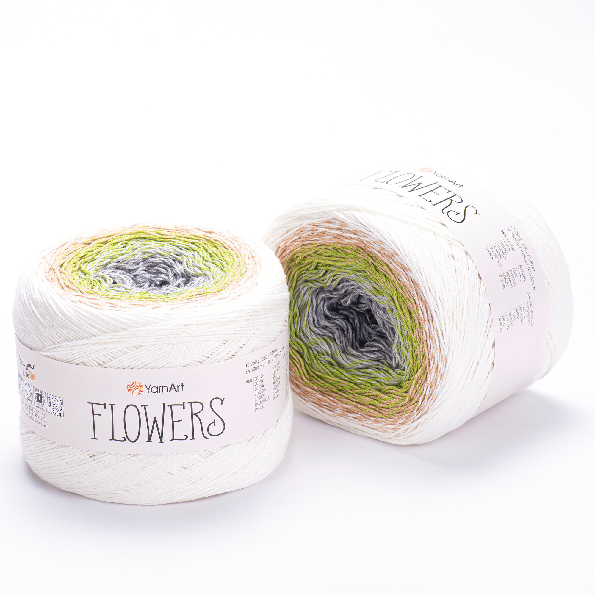 Фантазийная пряжа "Flowers" (Фловерс) фабрики "YARN ART" 1 моток 250 грамм; цвет 274