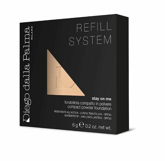 DIEGO DALLA PALMA MILANO Пудра для лица компактная водостойкая Stay On Me Refill System SPF20, № 52 6 г