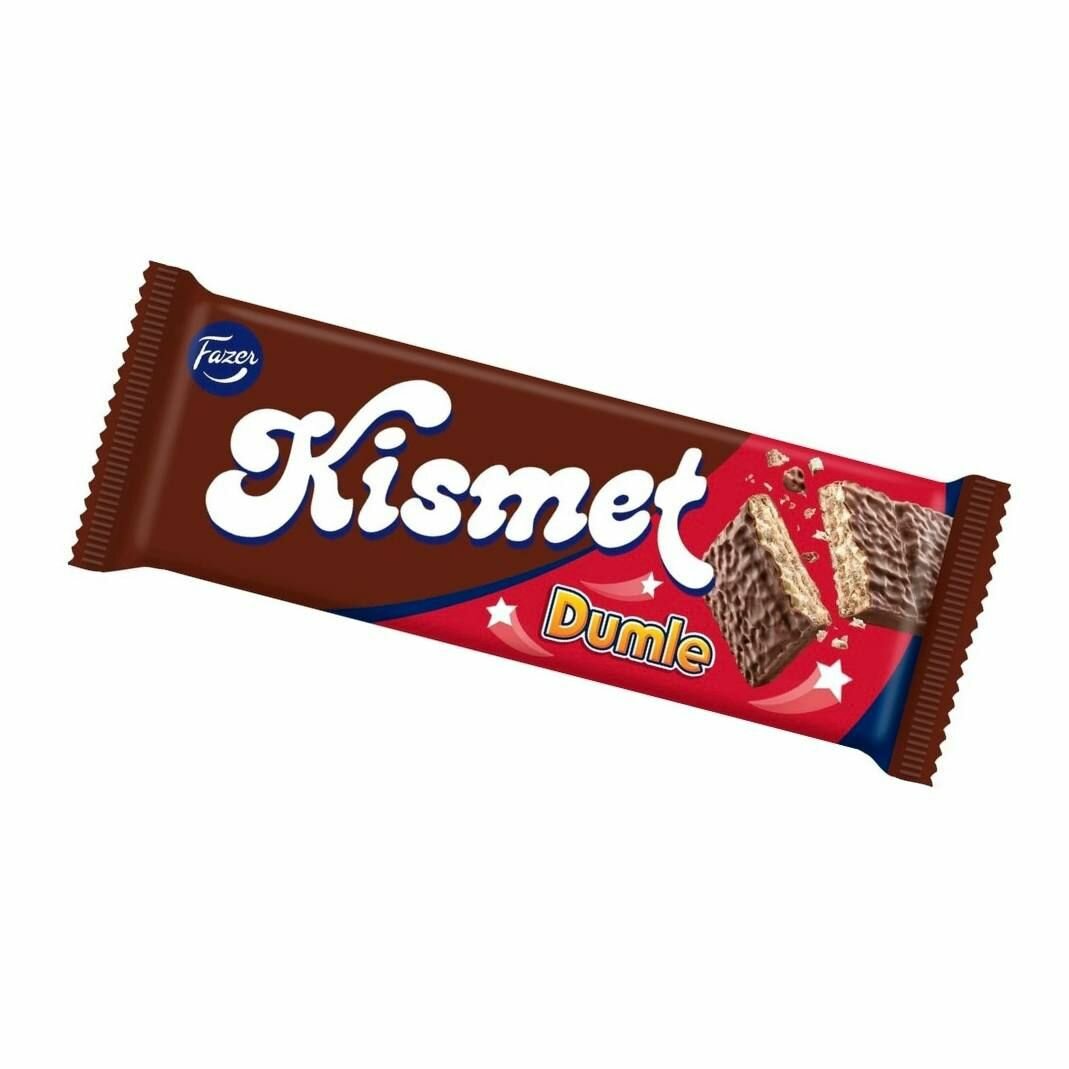 Вафли в молочном шоколаде Fazer Kismet Dumle с карамелью, 55 г*5шт.