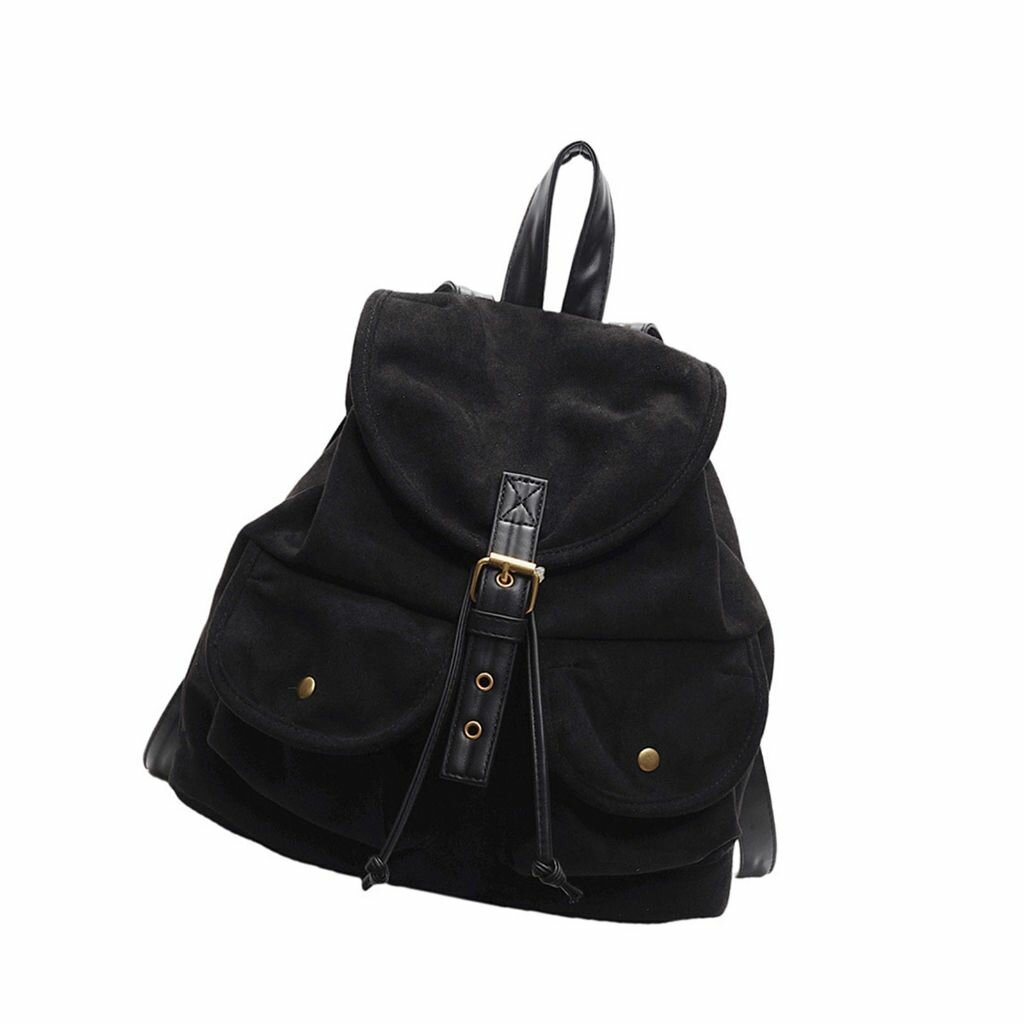 Рюкзак, Кэжуальный корейский рюкзак в японском стиле - черный, один