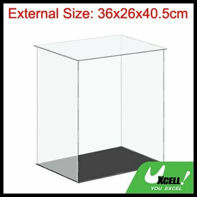 134516 UXcell акриловая прозрачная витрина 36x26x40,5 см, подходящая для предметов коллекционирования.