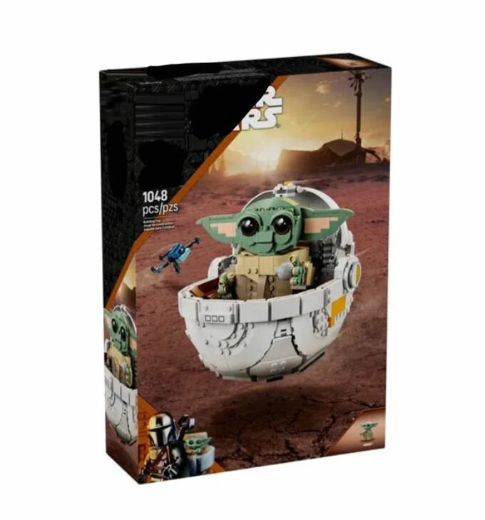 Конструктор стар ворс Малыш Грогу в парящей люльке, 1048 деталей, совместим с Star Wars 75403 малыш Йода