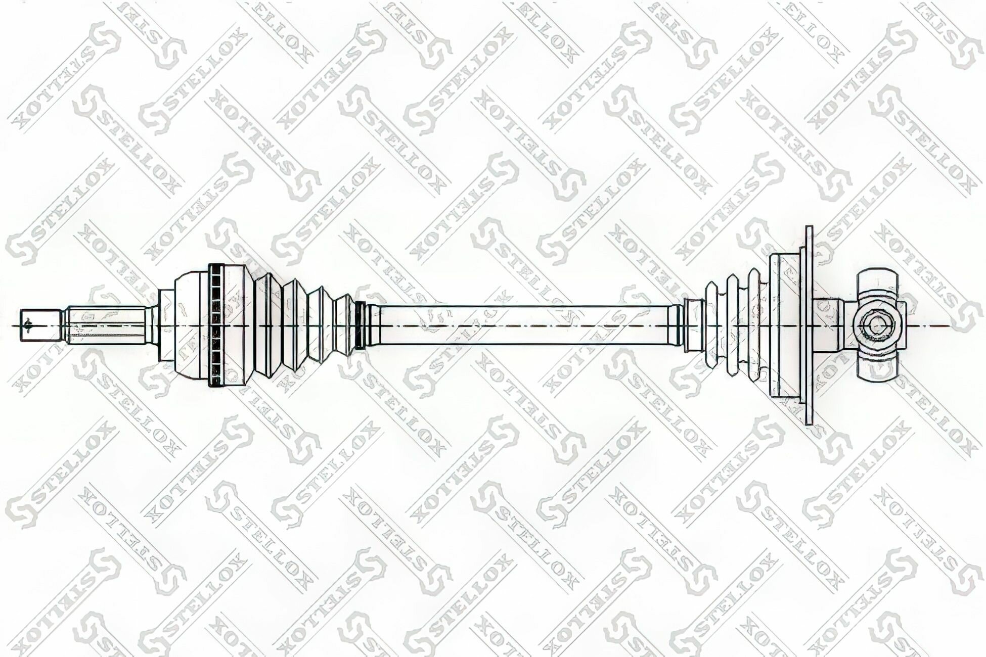 Привод левый для Рено Логан, 1, Экспресс, MCV, Сандеро 158 1033-SX STELLOX
