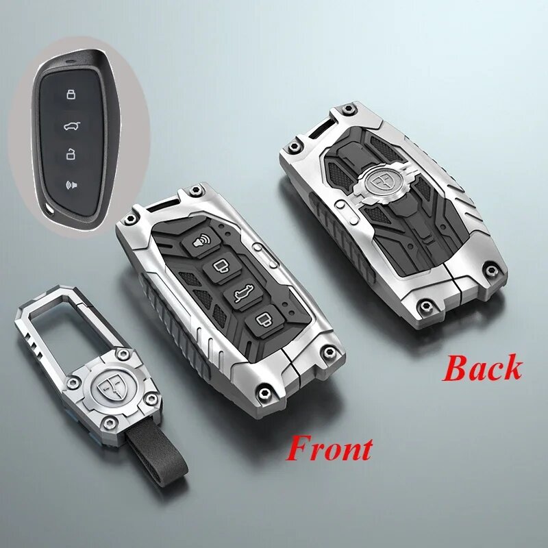 Чехол для автомобильного ключа из цинкового сплава, защитный чехол для Haval H9 F7x H5 Silver Type 1