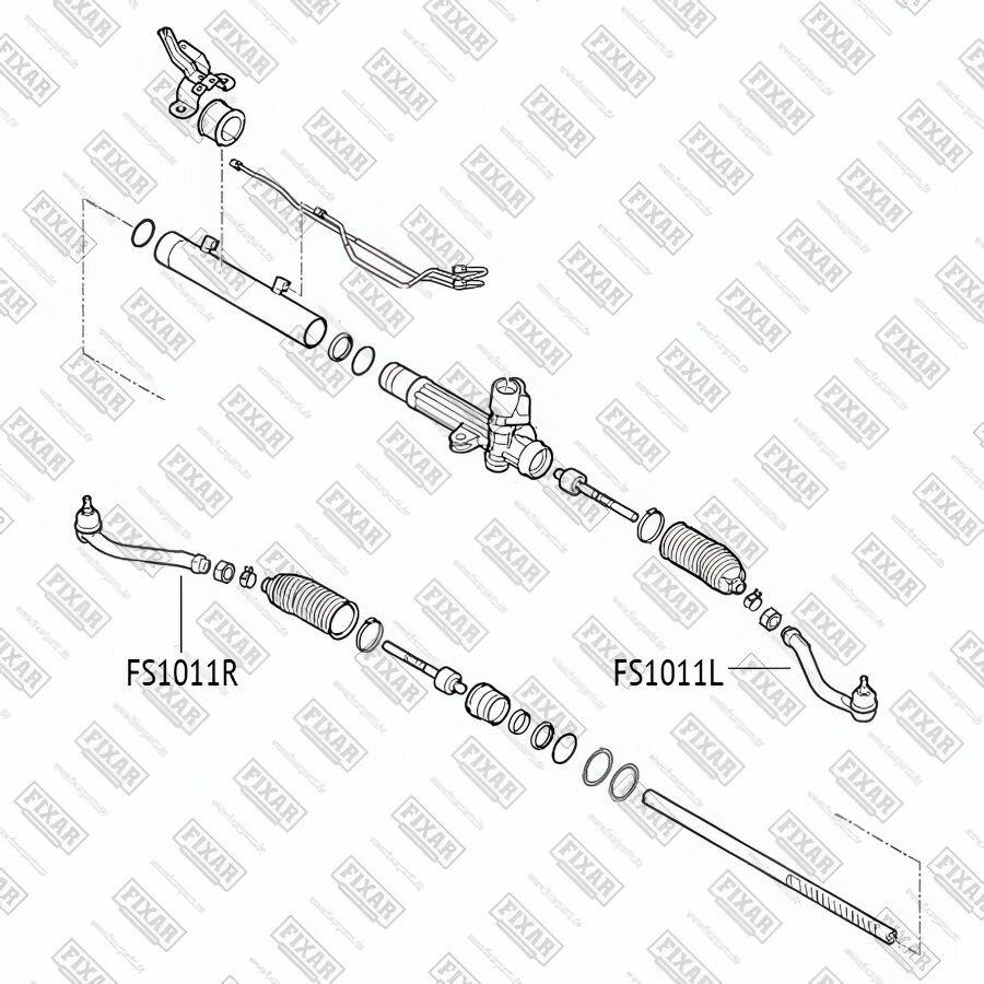 Тяга рулевая левая для КИА Соренто 2 FS1011L FIXAR — фото 1