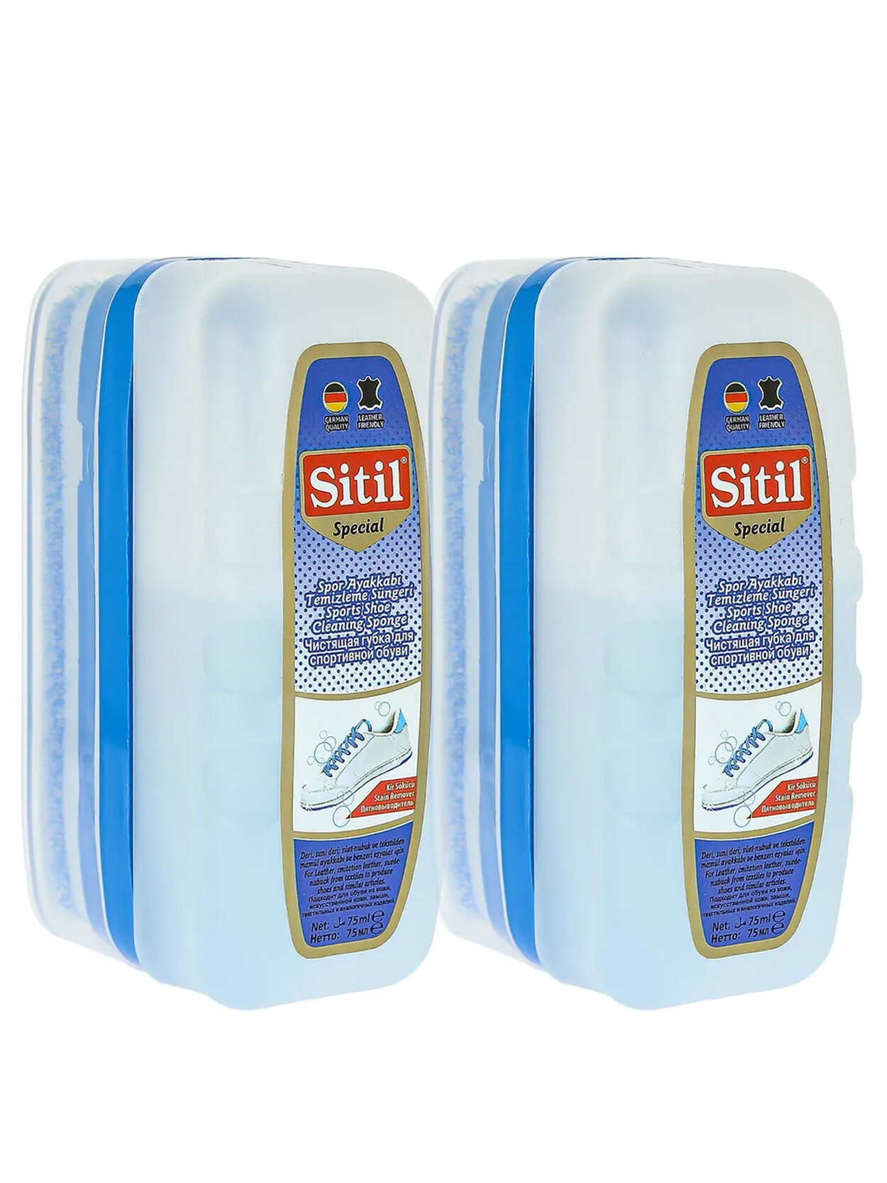 Sport Shoe Cleaning Sponge 75 ml, чистящая губка для спортивной обуви, Sitil 2шт