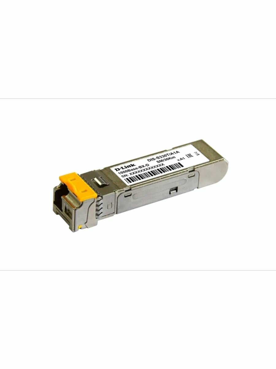 Промышленный WDM SFP-трансивер D-Link DIS-S330T с 1 портом 1000Base-BX-D (Tx:1550 нм, Rx:1310 нм) для одномодового оптического кабеля (до 30 км)