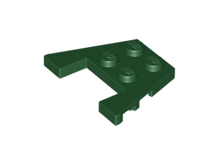Wedge, Plate 3 x 4 with Stud Notches, 48183 Dark Green U
