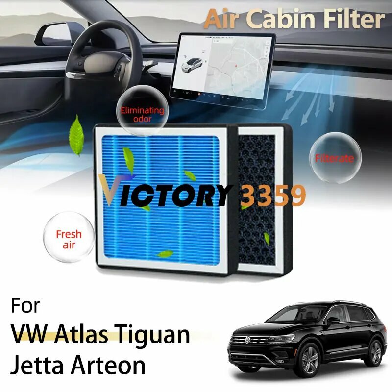 Фильтр салона для Volkswagen VW Tiguan AD Jetta MK6 Atlas Teramont Cross Sport Arteon CC, детали для очистки кондиционера 5Q 0819653