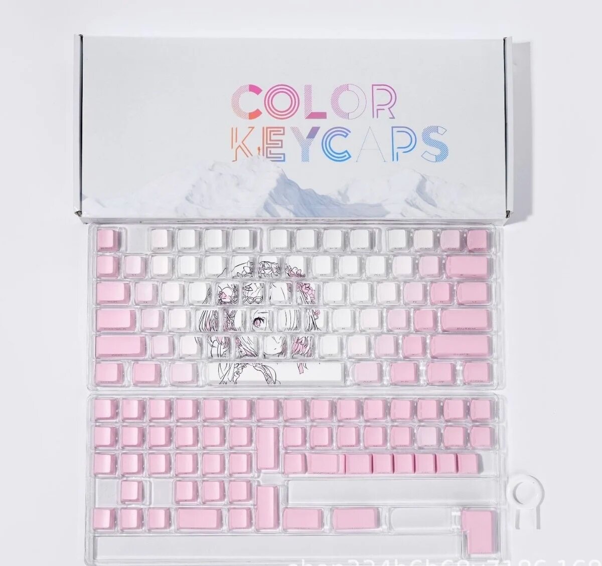 AEVYVKV Розовые колпачки для клавиш 130 шт PBT MX A