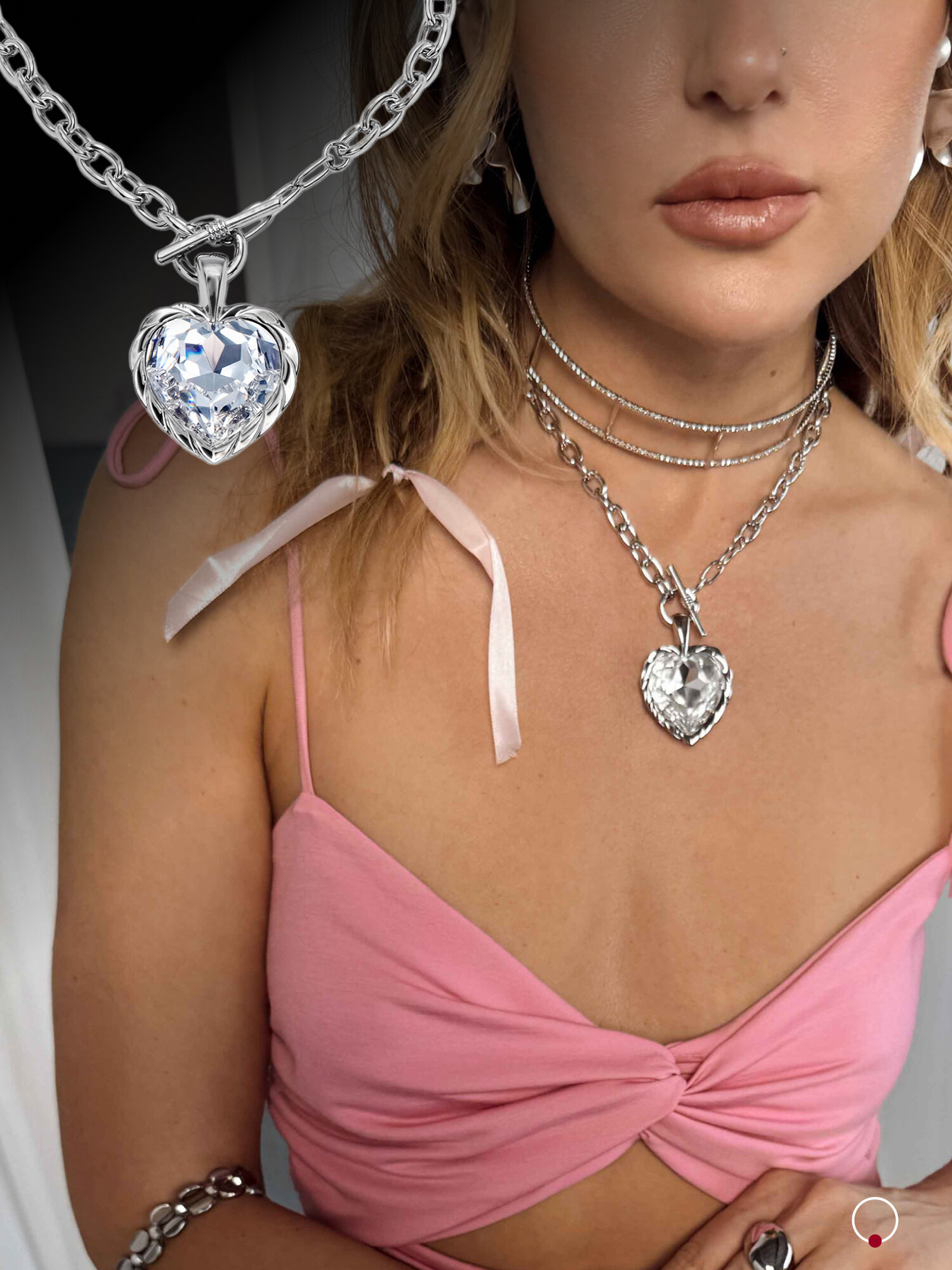 Колье, кристаллы Swarovski