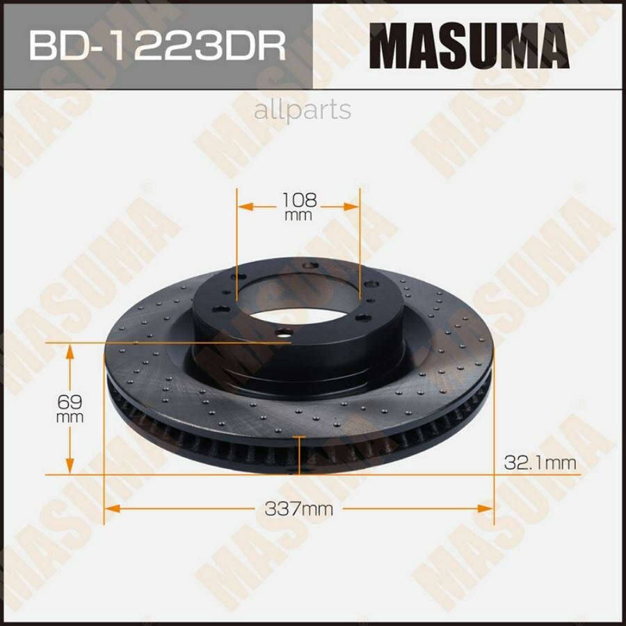 MASUMA BD-1223DR Диск торм. перфорированный