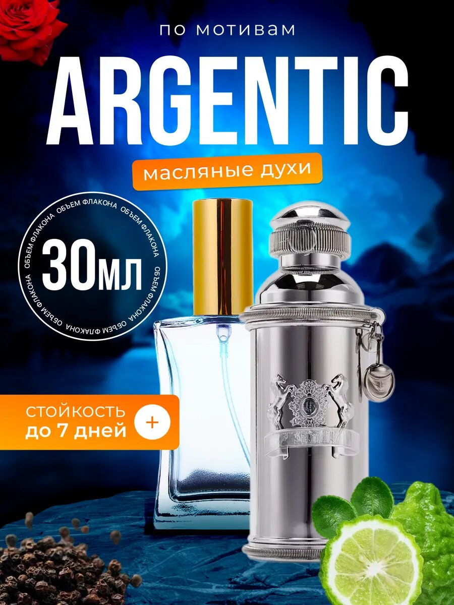 Духи масляные по мотивам Argentic Александр Джей Аргентик парфюм мужские женские стойкие