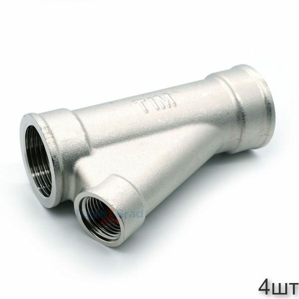 Тройник косой для ввода греющего кабеля TIM 1/2" x 1/2" TIM TDS022N 4шт