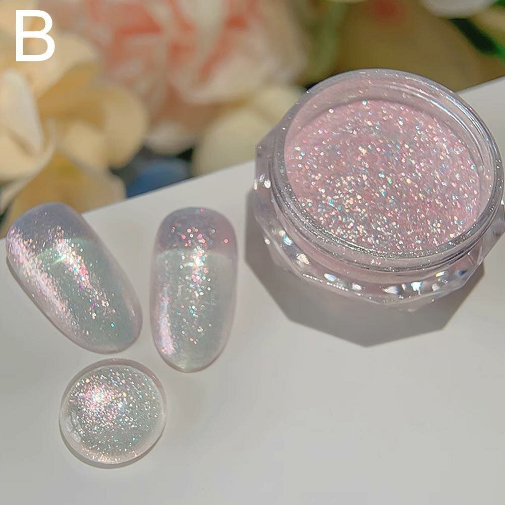 Сияющая втирка для ногтей Кошачий глаз хамелеон-пигмент с блестками для маникюра и DIY-декора