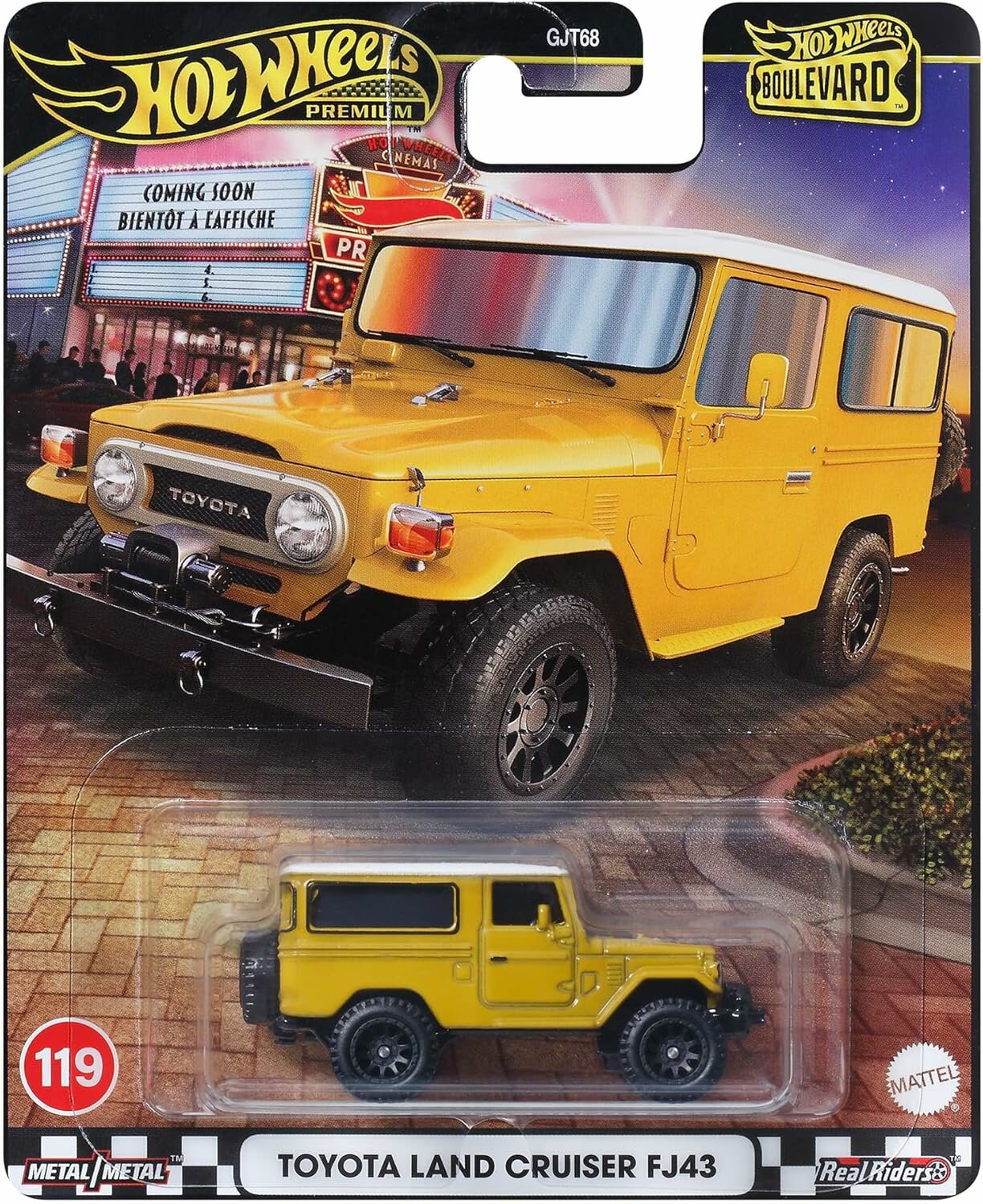 Hot Wheels Toyota Land Cruiser FJ43 Yellow (коллекция Boulevard 2025, №119) - коллекционная Premium машинка