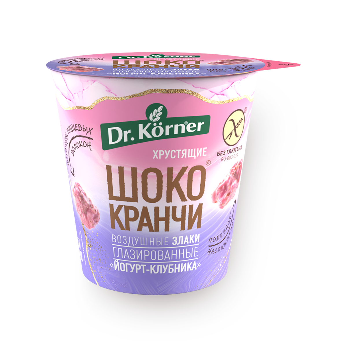 Хлебцы злаковые Шококранчи Dr. Korner йогурт-клубника глазированные