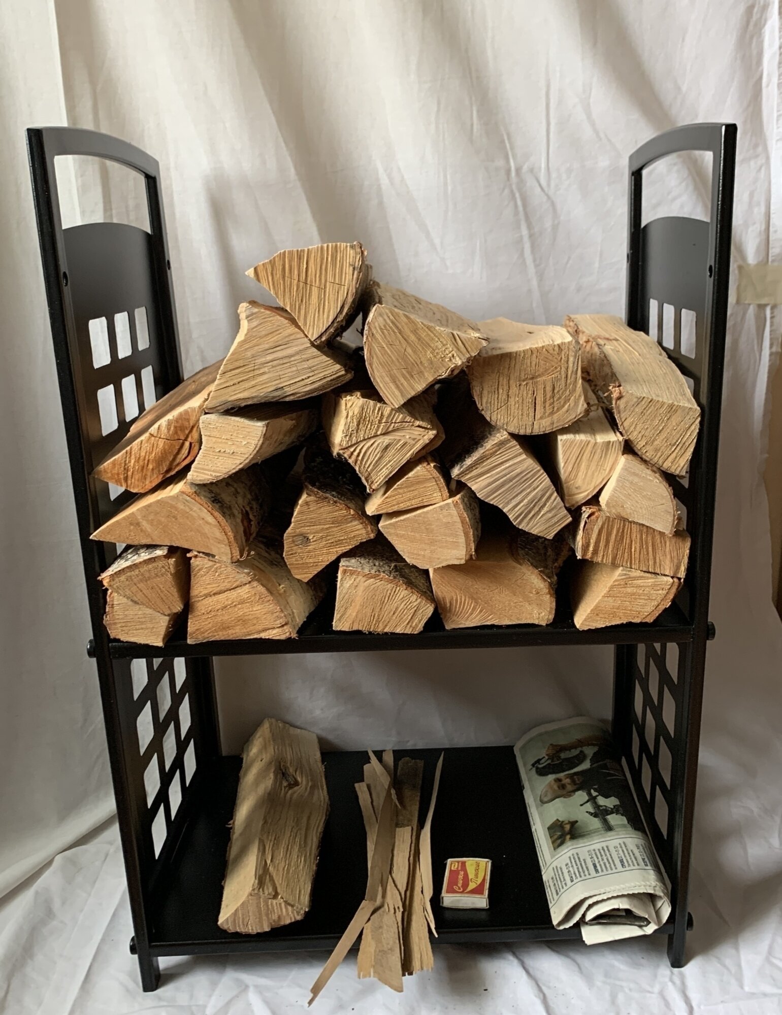 Дровница металлическая Горн для дров / Подставка разборная у камина или печи в бане Благодатное земледелие