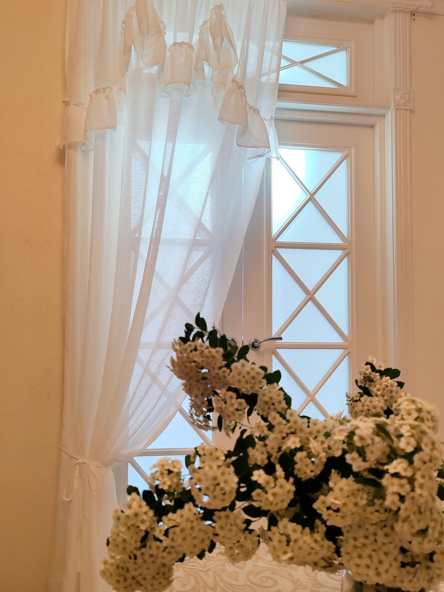 Тюль мастерская штор Милана-Мини, полупрозрачный, ткань лен/хлопок, 260 см х 150 см