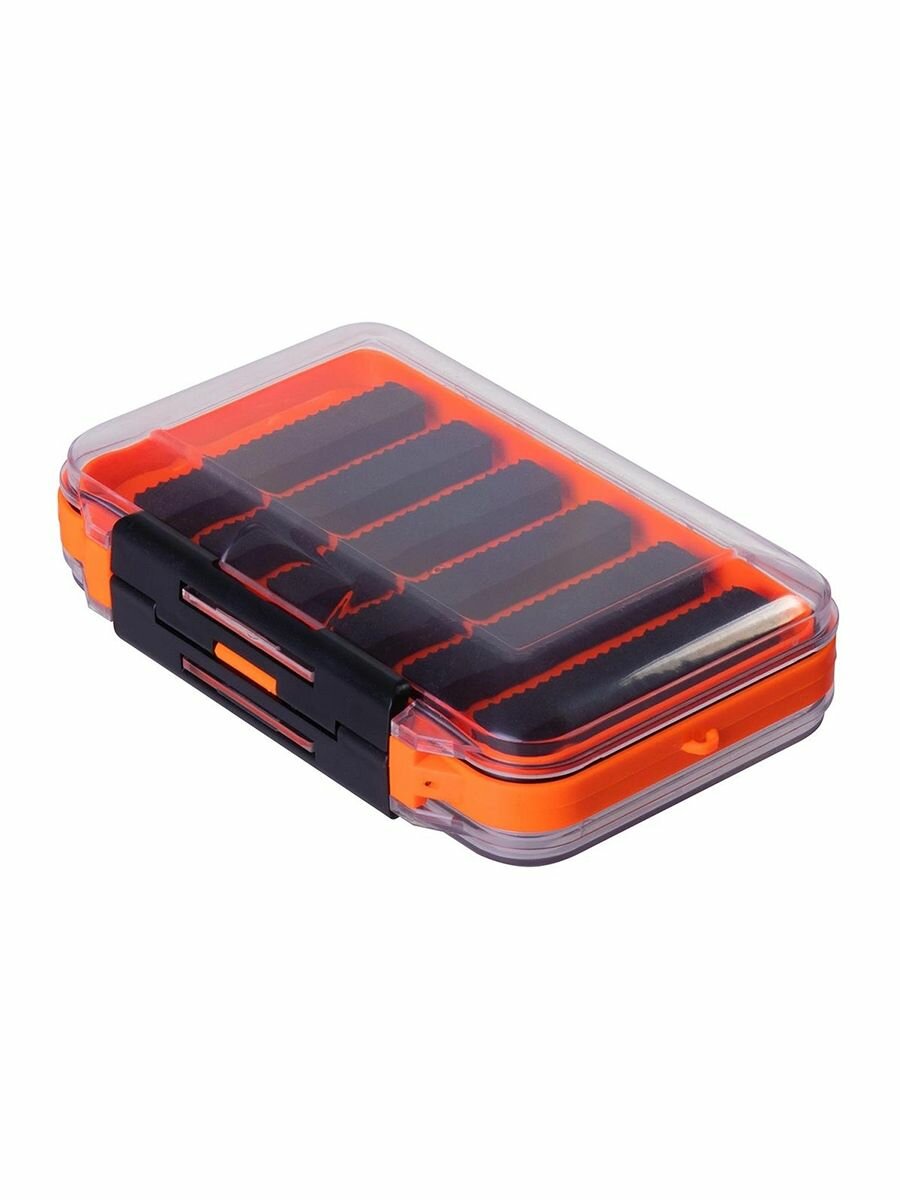 Коробка для мушек, мормышек Nisus 15х10х4 см, оранжевая