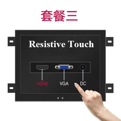 12-дюймовый промышленный ЖК-монитор VAGA Resistive Touch