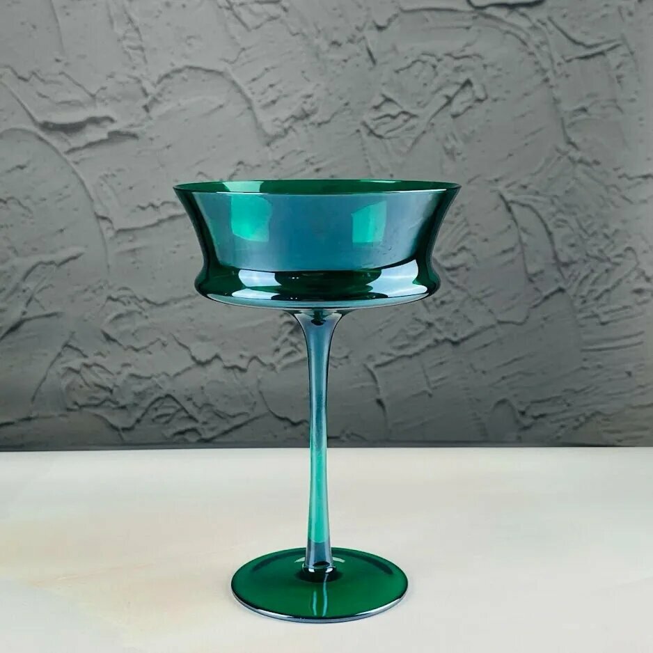 Бокалы для коктейлей 2 шт Lenardi, стеклянные, 320 мл, зеленые